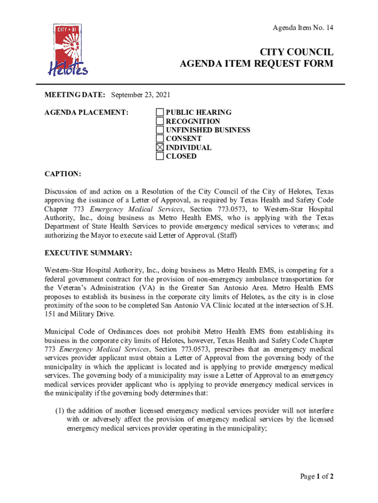 Fillable Online approving the issuance of a Letter of Approval, as ...