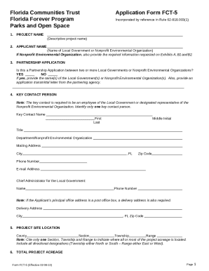 Application FCT-5 Doc Template | pdfFiller