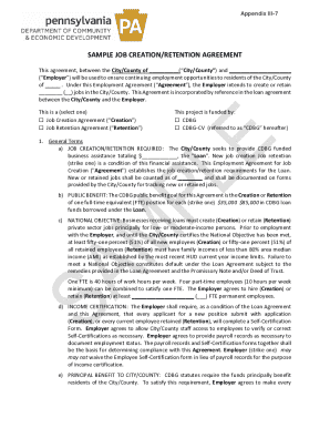 Fillable Online Job Creation/retention Agreement Fax Email Print ...