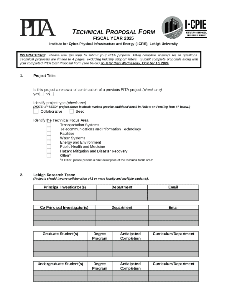 Technical Proposal Doc Template | pdfFiller