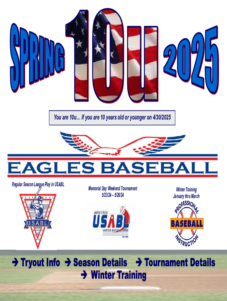 Fillable Online Eagles Baseball - Spring 2025 Fax Email Print - pdfFiller