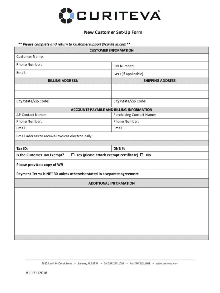 Fillable Online New Customer Set-up Form Fax Email Print - pdfFiller Fillable Online New Customer Set-up Form Fax Email Print - pdfFiller