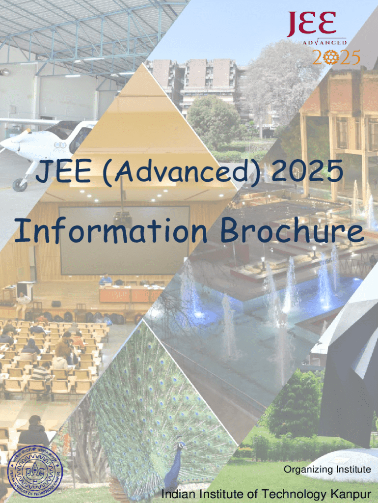 Fillable Online JEE Advanced 2025 Information Brochure Released by IIT ...