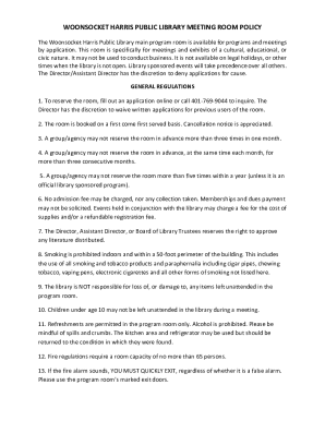 Fillable Online Meeting Room Policy Fax Email Print - pdfFiller