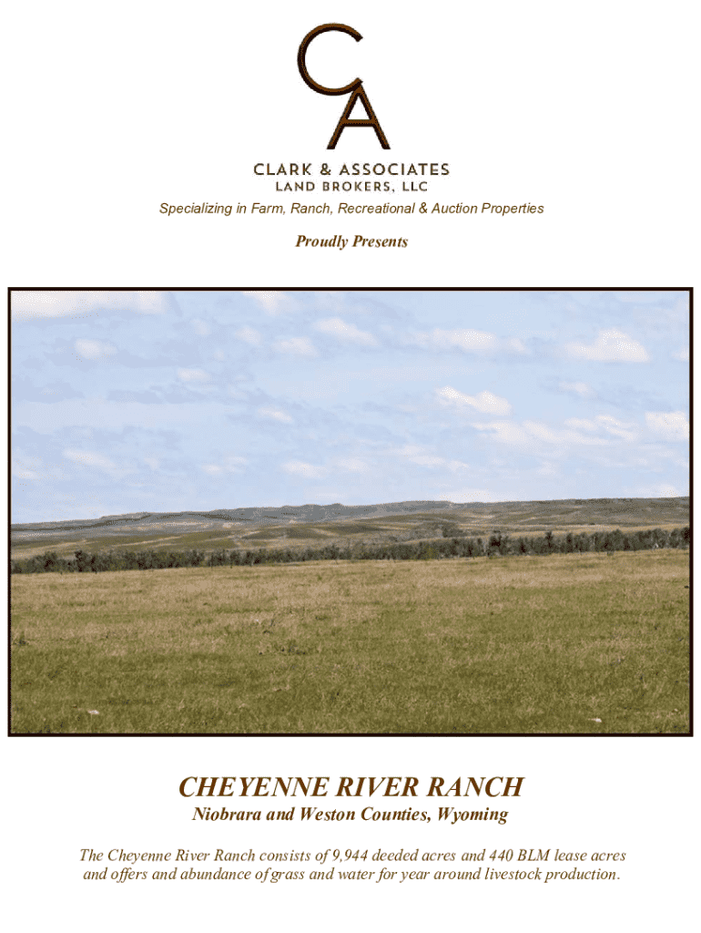 Fillable Online Cheyenne River Ranch Overview Fax Email Print - pdfFiller