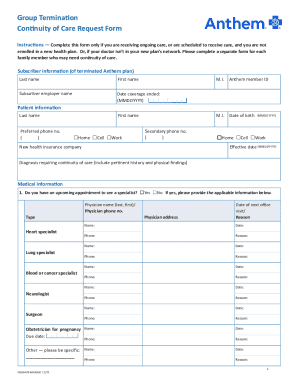 Fillable Online Continuity of Care Request Form Fax Email Print - pdfFiller