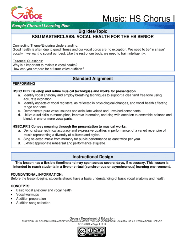 Fillable Online HS Chorus/Vocal Ensemble BOE Template Fax Email Print ...