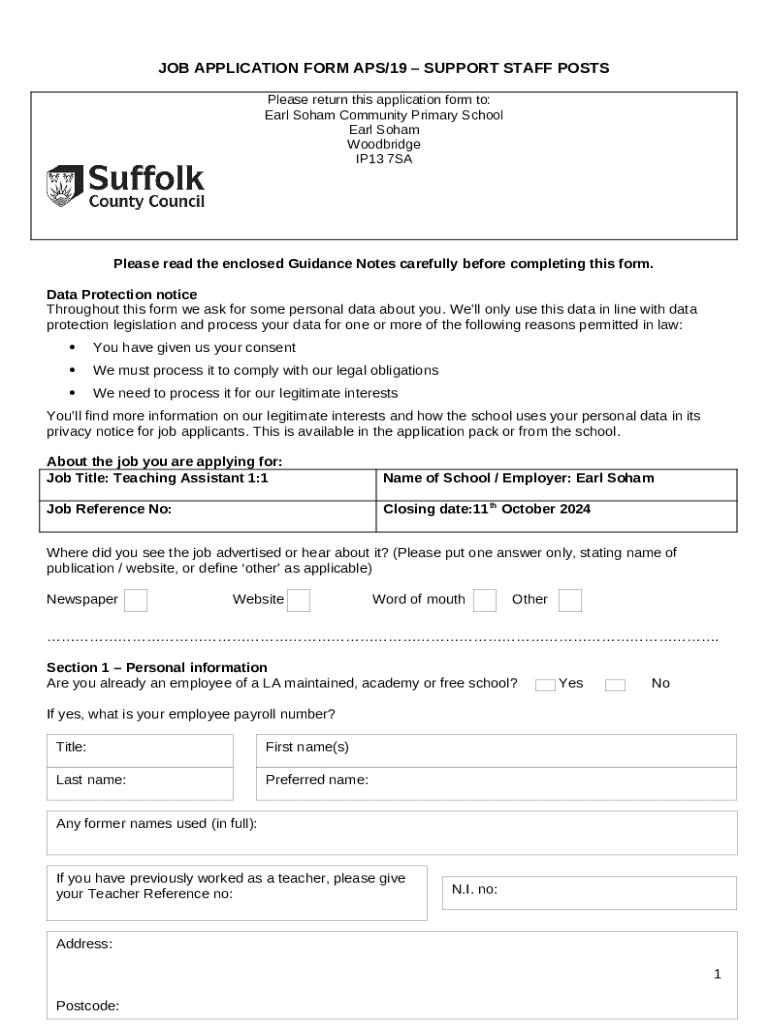 Earl Soham Community Primary School Doc Template | pdfFiller