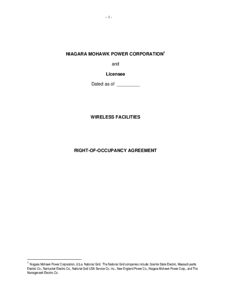 Fillable Online Right-of-occupancy Agreement Fax Email Print - pdfFiller