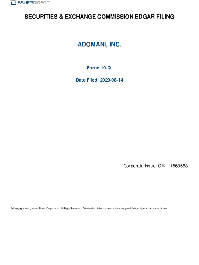 Fillable Online Quarterly Report Pursuant to Section 13 or 15(d) of the ...