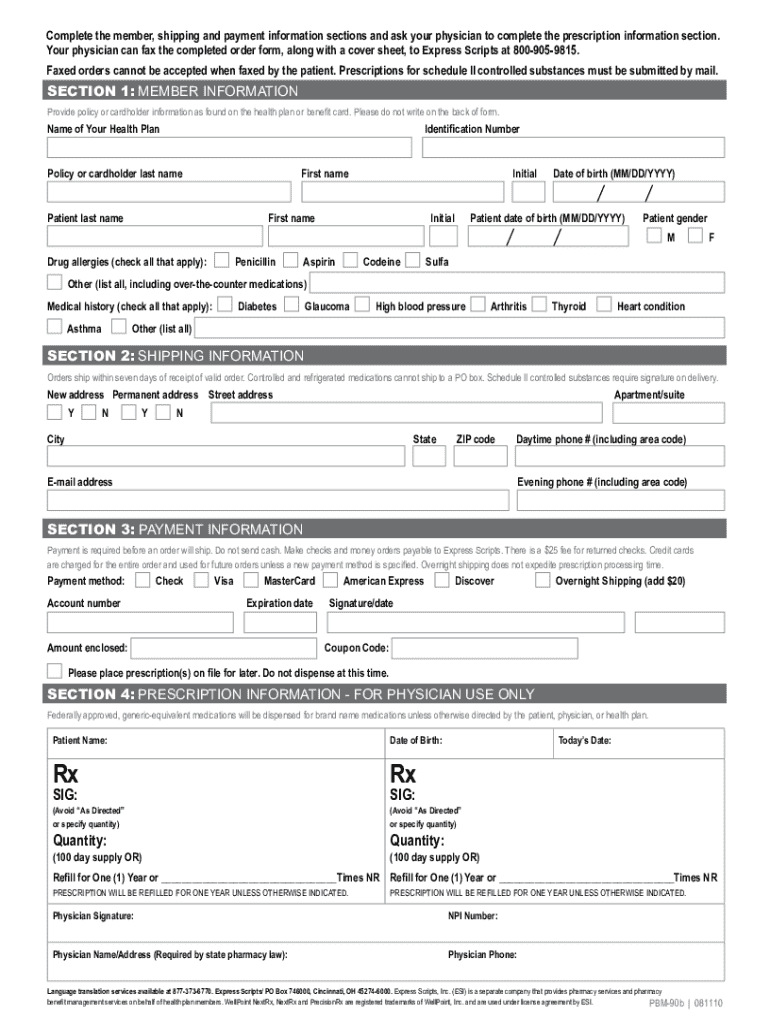 Fillable Online Physician Fax Order Form - UniCare Fax Email Print ...
