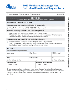 Fillable Online 2025 Medicare Advantage Plan Enrollment Form Fax Email Print - pdfFiller