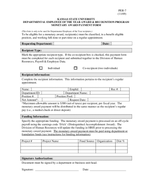 Fillable Online Departmental Employee of the Year Award & Recognition Program Fax Email Print ...