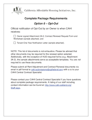 Fillable Online Contract Renewal and Opt-out Options Fax Email Print ...