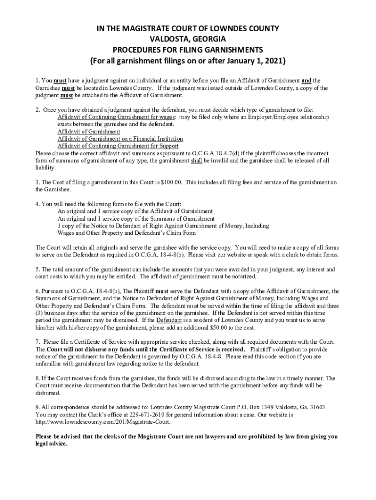 Fillable Online Affidavit-Summons-of-Continuing-Garnishment-. ... Fax ...