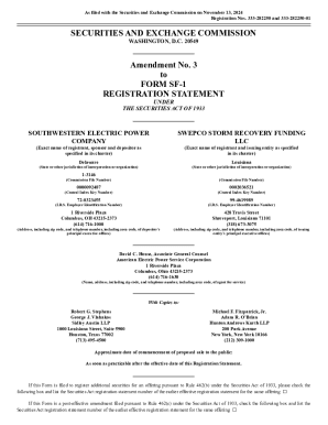 Fillable Online Amendment No. 3 to Registration Statement Fax Email ...