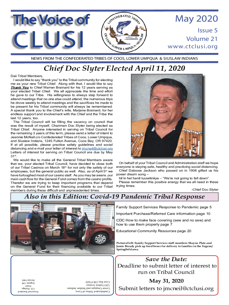 Fillable Online Oregon tribal leader Chief Donald Doc Slyte dies Fax ...