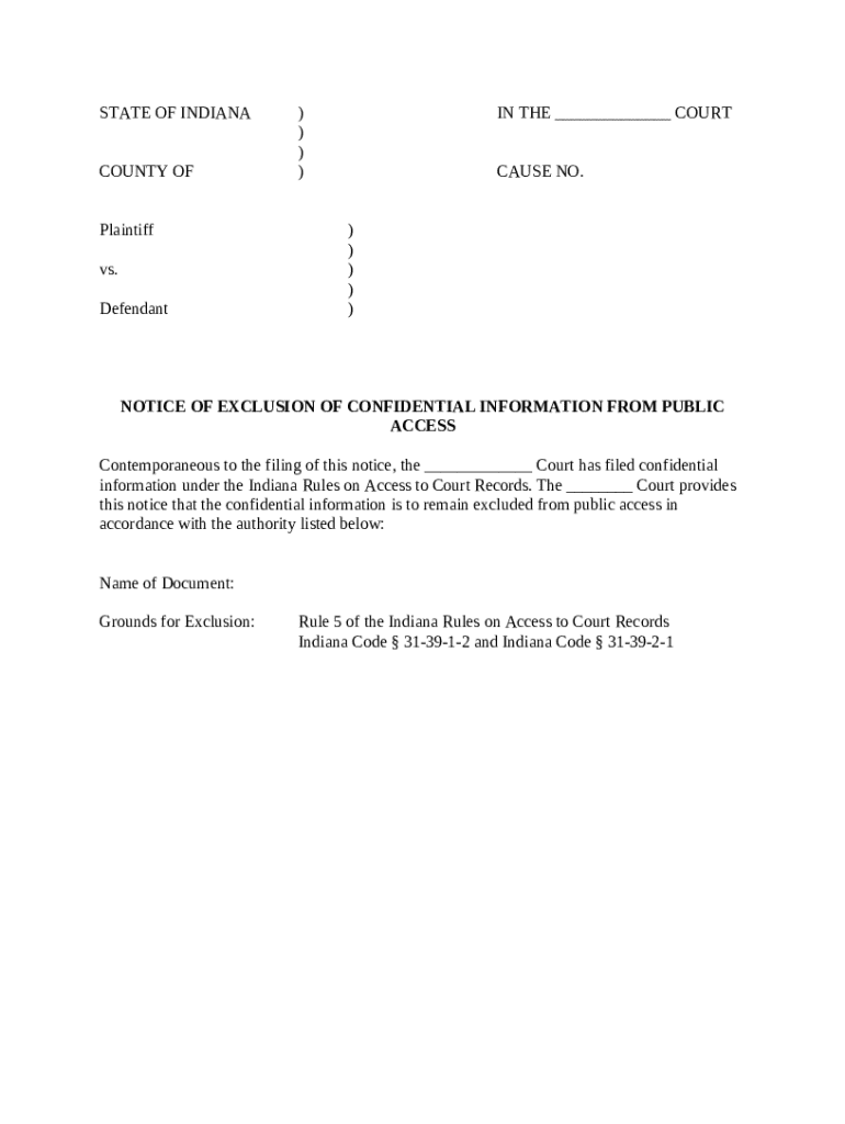 Notice of Exclusion of Confidential Ination from Public ... Doc ...