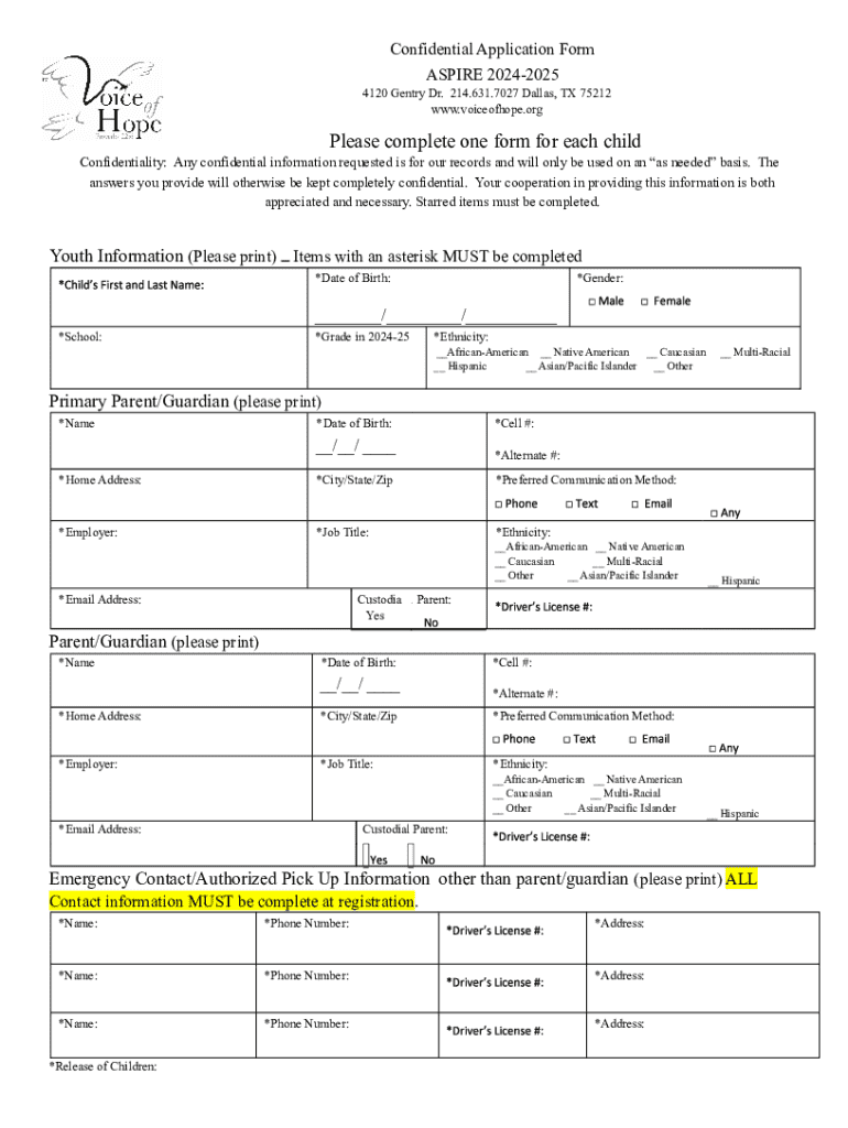 Fillable Online Aspire 2024-2025 Application Fax Email Print - pdfFiller