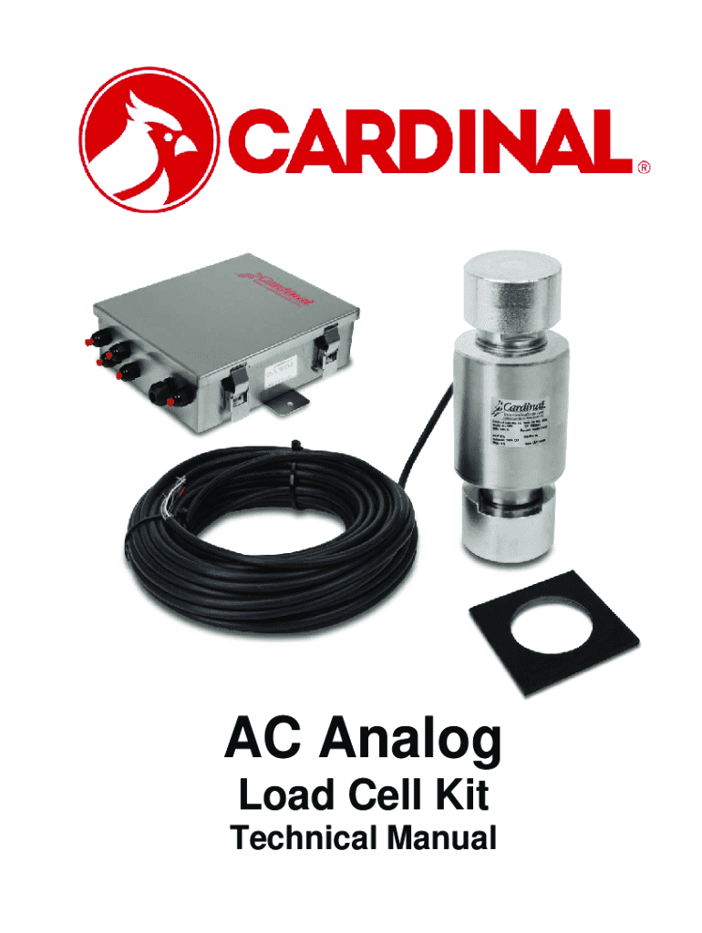 Fillable Online Installation Instructions for AC Analog Load Cell ...