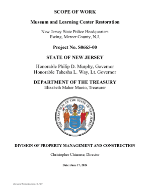 Fillable Online Scope of Work for Museum and Learning Center ...