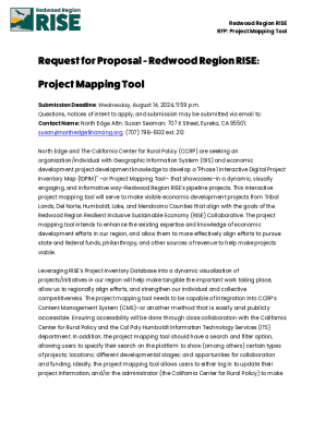 Fillable Online Request for Proposal - Redwood Region Rise: Project Mapping Tool Fax Email Print ...