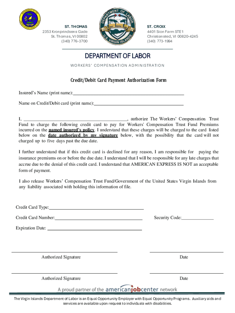 Fillable Online Workers’ Compensation Payment Authorization Fax Email ...