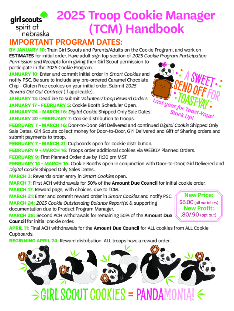 Fillable Online 2025 Troop Cookie Manager Handbook Fax Email Print ...