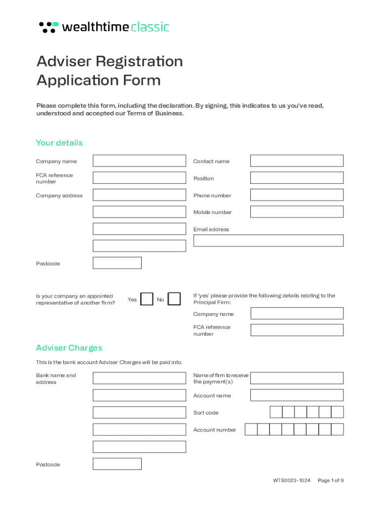 Fillable Online Adviser Registration Fax Email Print - pdfFiller