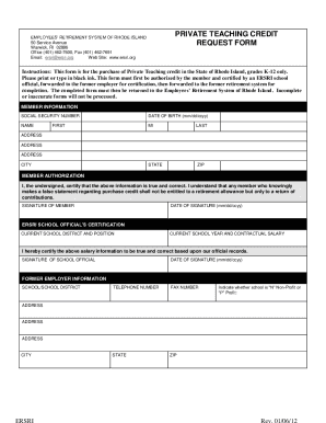 Fillable Online Private Teaching Credit Purchase Request Fax Email ...