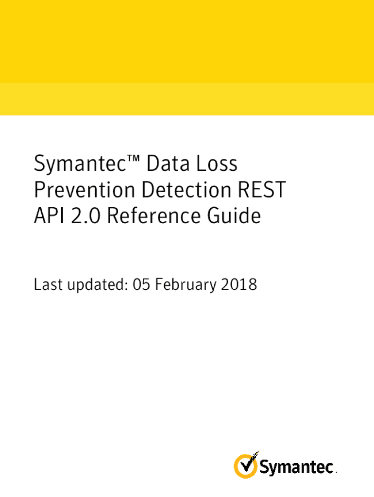 Fillable Online Symantec Data Loss Prevention Detection REST API 2.0 ...