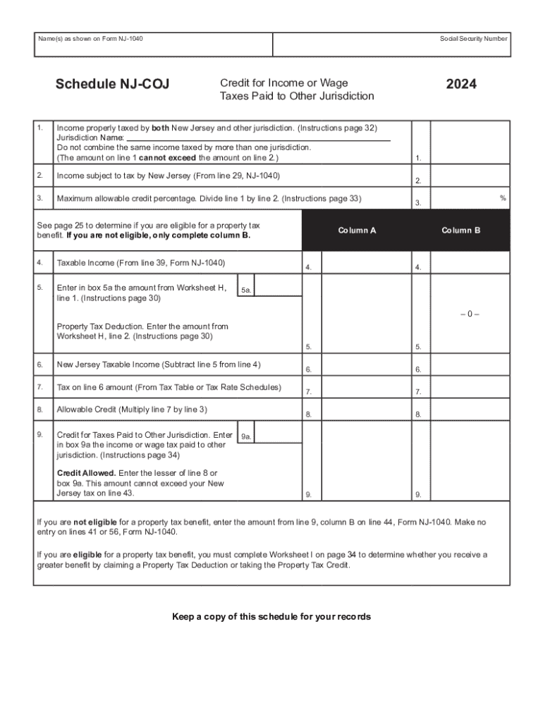2024 Schedule NJ-COJ: Fill out & sign online | DocHub