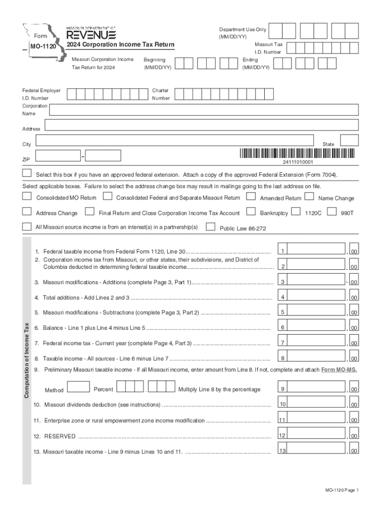 2024 missouri mo 1120: Fill out & sign online | DocHub