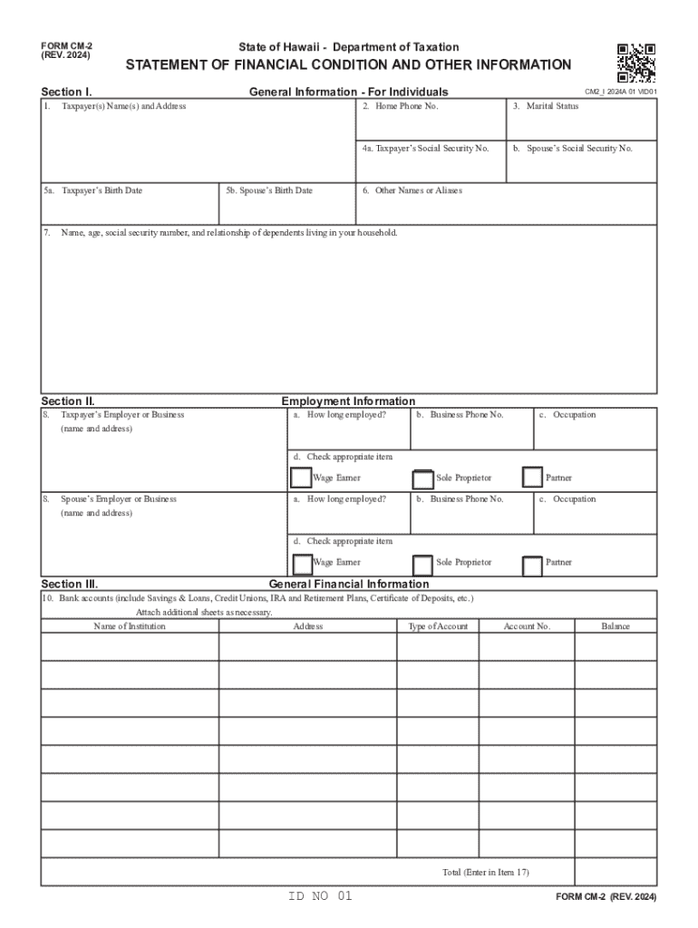 CM-2 (Rev 2024), Statement of Financial Condition and Other Information ...