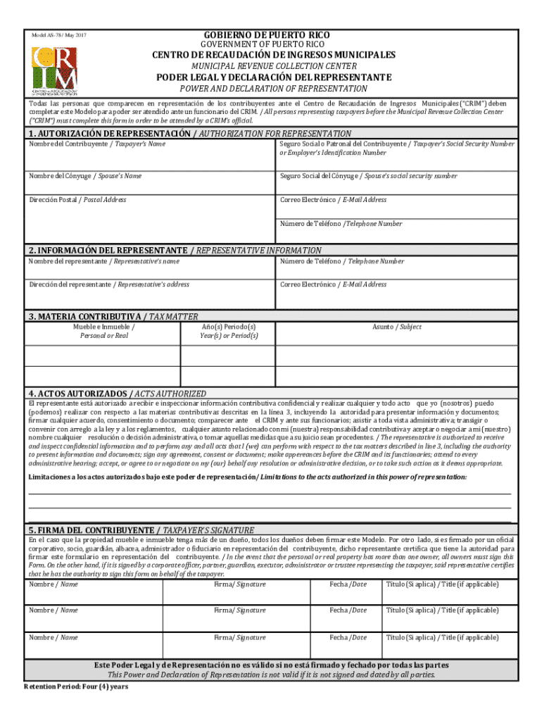 2017-2025 Form PR Model AS-78 Fill Online, Printable, Fillable, Blank ...