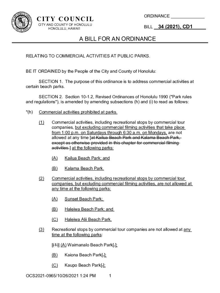 Fillable Online commercial use of parks and park facilities (parts i ...