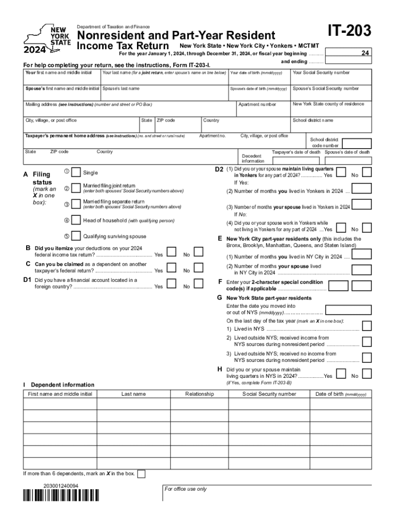 203 tax return: Fill out & sign online | DocHub
