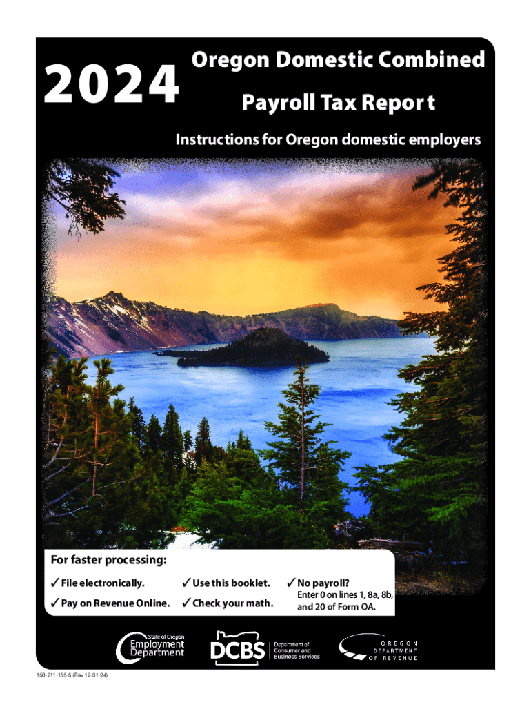 Fillable Online 2024 Oregon Domestic Combined Payroll Tax Report Fax ...