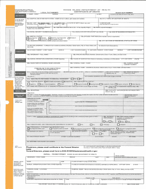 Fillable Online Rhode Island Certificate of Death Fax Email Print ...