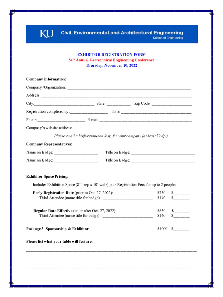 Fillable Online 54th Annual Geotechnical Engineering Conference Fax Email Print - pdfFiller