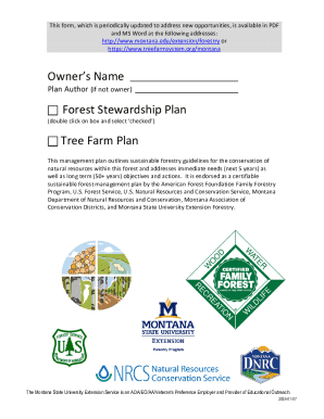 Fillable Online Sustainable Forestry Management Plan Fax Email Print ...