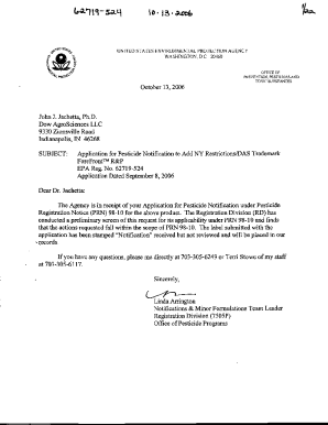 Fillable Online Application for Pesticide Notification to Add Ny ...