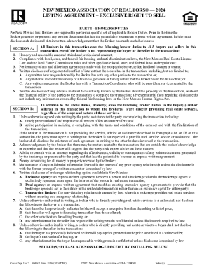 Fillable Online 2024 Listing Agreement – Exclusive Right to Sell Fax ...