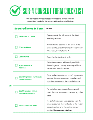 Fillable Online Sor-4 Consent Form Checklist Fax Email Print - pdfFiller