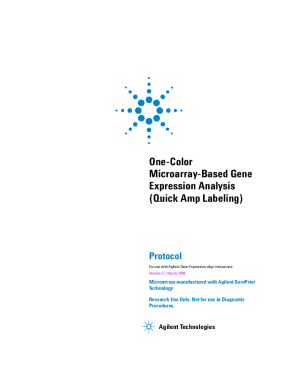 Fillable Online One-color Microarray-based Gene Expression Analysis ...