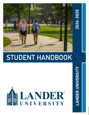 Fillable Online Lander University Student Handbook Fax Email Print - pdfFiller