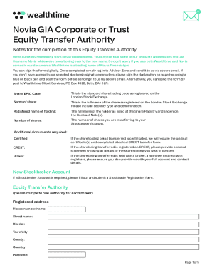 Fillable Online Equity Transfer Authority Fax Email Print - pdfFiller