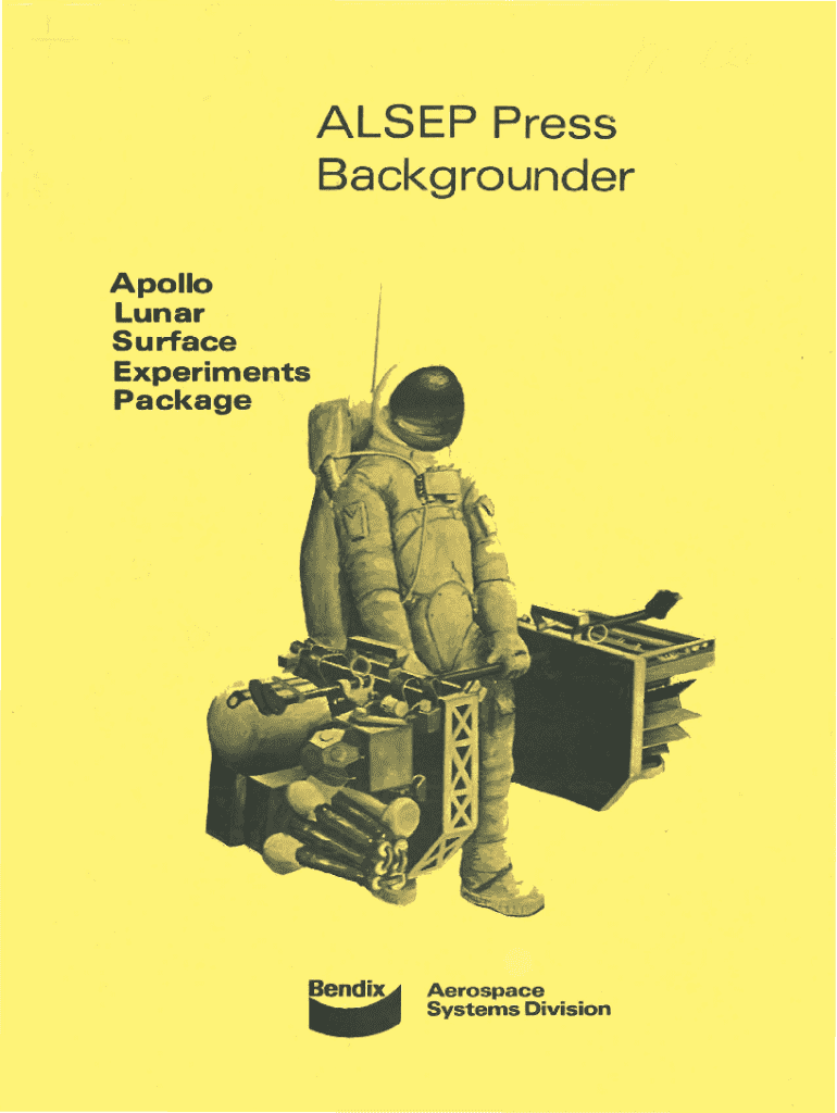 Fillable Online ALSEP press backgrounder. Introduction -- Lunar ...