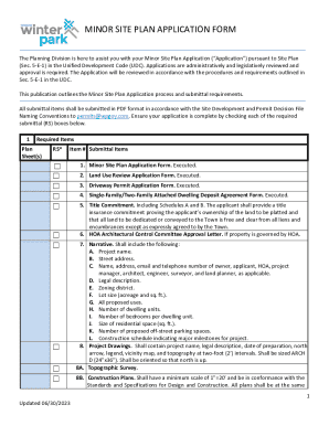 Fillable Online Minor Site Plan Application Fax Email Print - pdfFiller