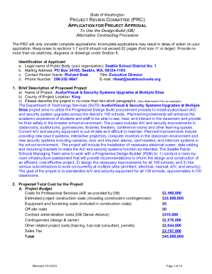 Fillable Online State of Washington Project Review Committee (prc ...